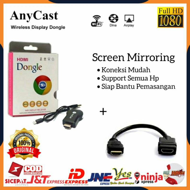 Jual ANYCAST DONGLE SCREEN MIRRNG ALAT PENYAMBUNG HP KE TV SAMBUNGAN ...
