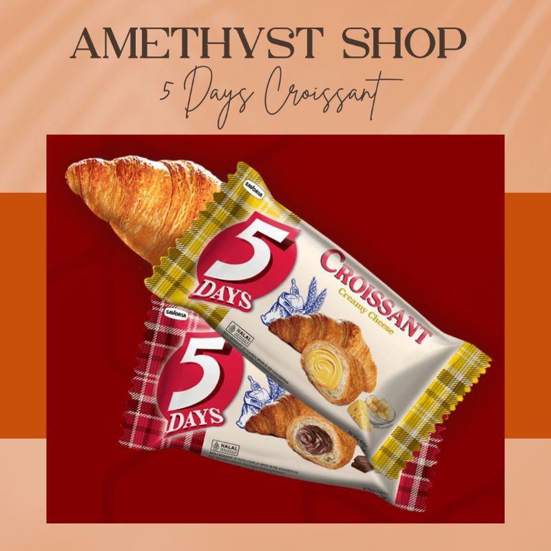 Jual [5 DAYS] Croissant Creamy Chocolate, Creamy Cheese 60 gr Exp Mei ...