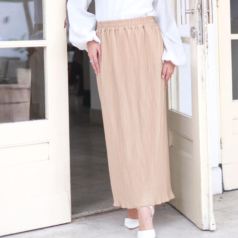 Jual Rok Plisket Lidi premium / Wavy Pleats Skirt | Shopee Indonesia