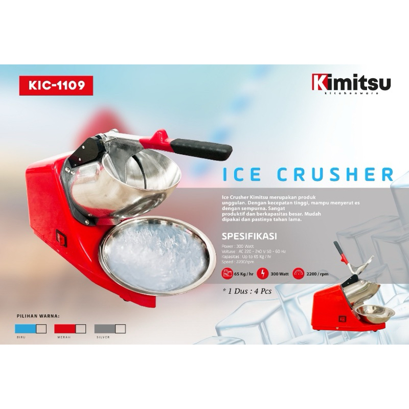 Jual Mesin Serut KIC-1109 Penghancur Penggiling Es Batu Listrik Ice ...