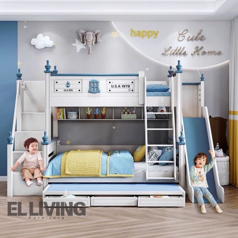 Jual Tempat Tidur Tingkat USA Perosotan/Tangga | Shopee Indonesia