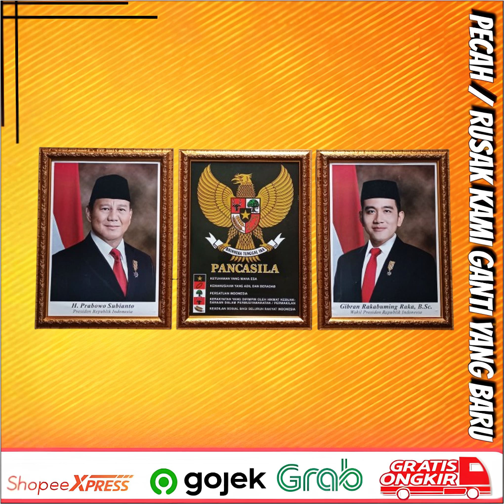 Jual Foto Presiden dan Wakil Baru +Bingkai Tanpa Kaca | Shopee Indonesia