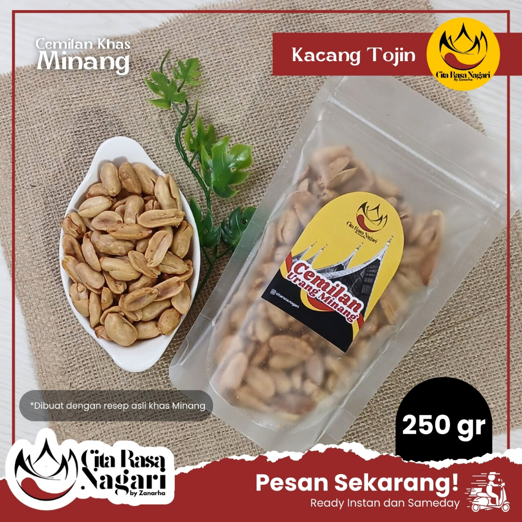 Jual Kacang Tojin 250 gr Cemilan Khas Minang Oleh-Oleh khas Padang – Cita Rasa Nagari | Shopee ...