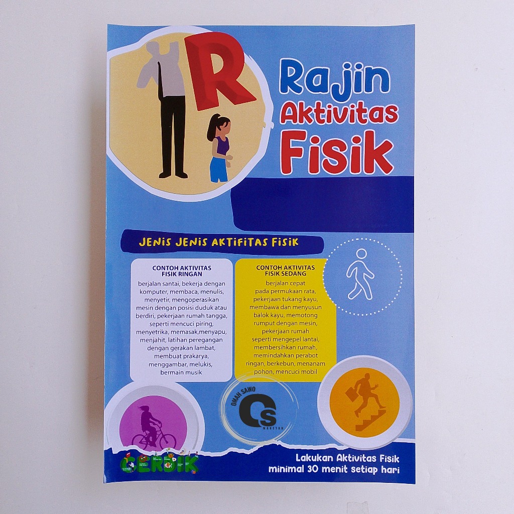 Jual Poster R - Rajin Aktivitas Fisik - CERDIK - Poster Kesehatan ...