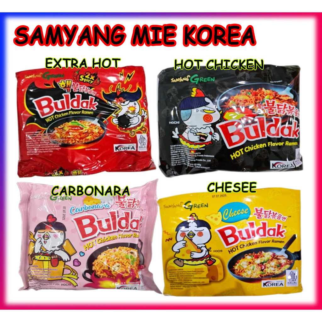 Jual Samyang Mie Instant Mie Buldak Korea 4 varian rasa dijual satuan ...