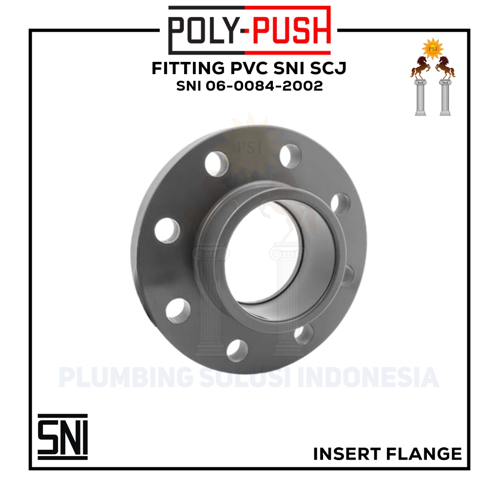 Jual Poly Push Flange PVC SNI 4 Inch / 110 mm Insert Flange / Flendes ...