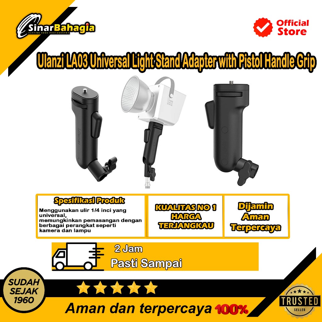 Jual Ulanzi LA03 Universal Light Stand Adapter with Pistol Handle Grip | Shopee Indonesia