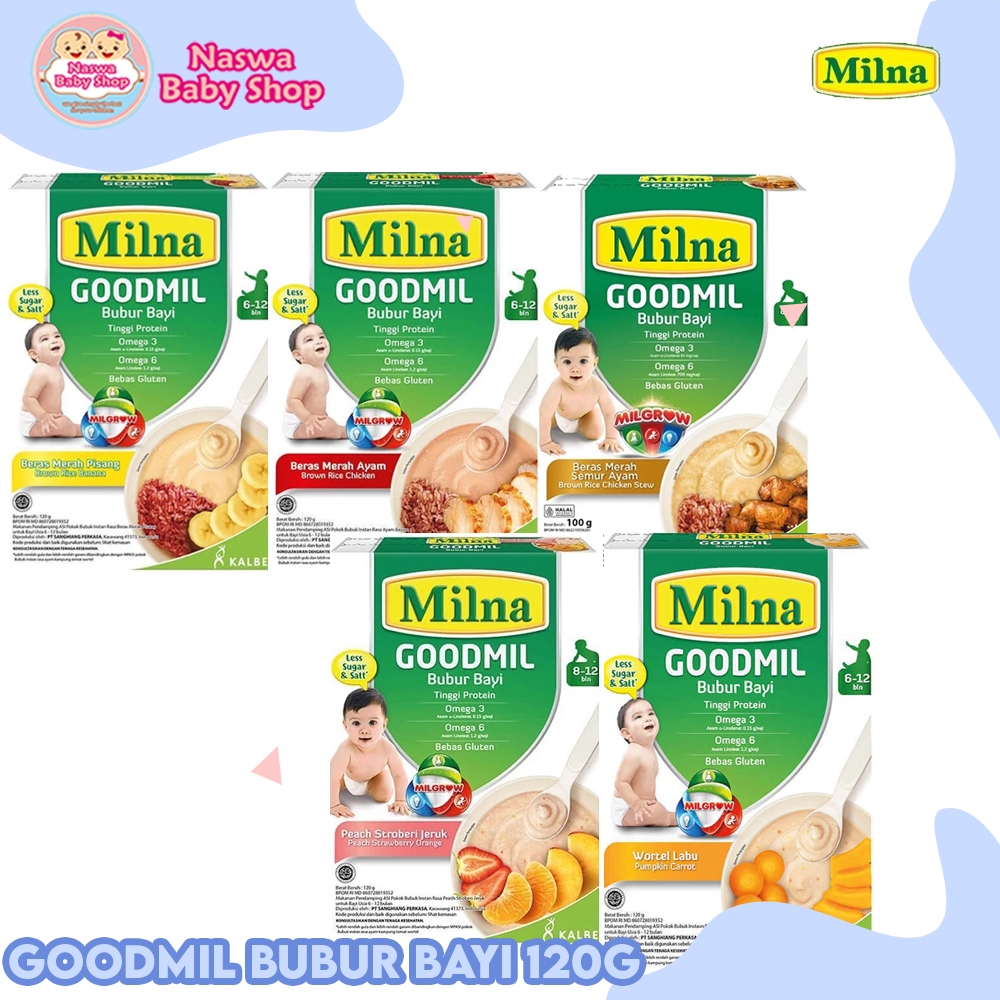 Jual Milna Goodmil Bubur Bayi MPASI 100g 120g | Shopee Indonesia