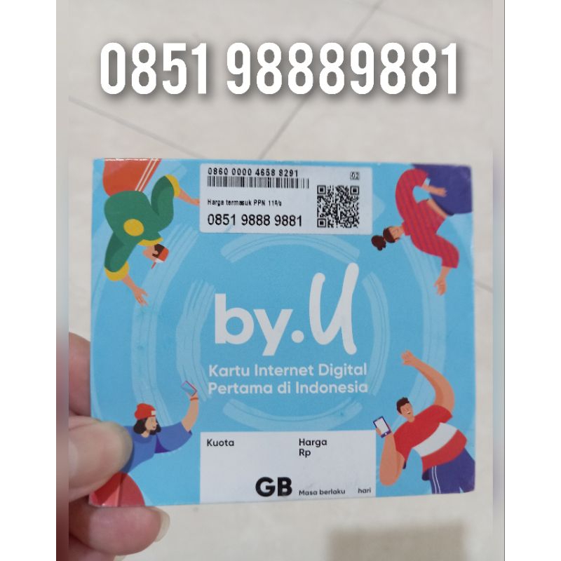 Jual Kartu Perdana Telkomsel BY U 4G 5G Kartu Aktif Selamanya 12 Digit Nomor Cantik 0851 ...