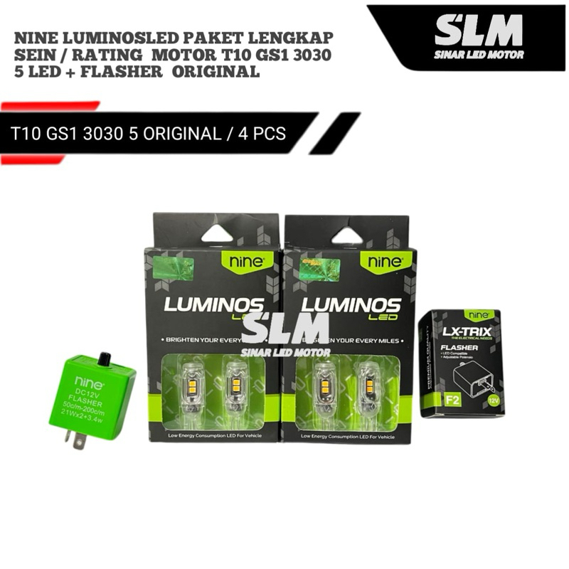 Jual SLM NINE LUMINOSLED PAKET SEIN LENGKAP SEIN RATING MOTOR T10 GS1 3030 5 MATA LENSA DAN ...