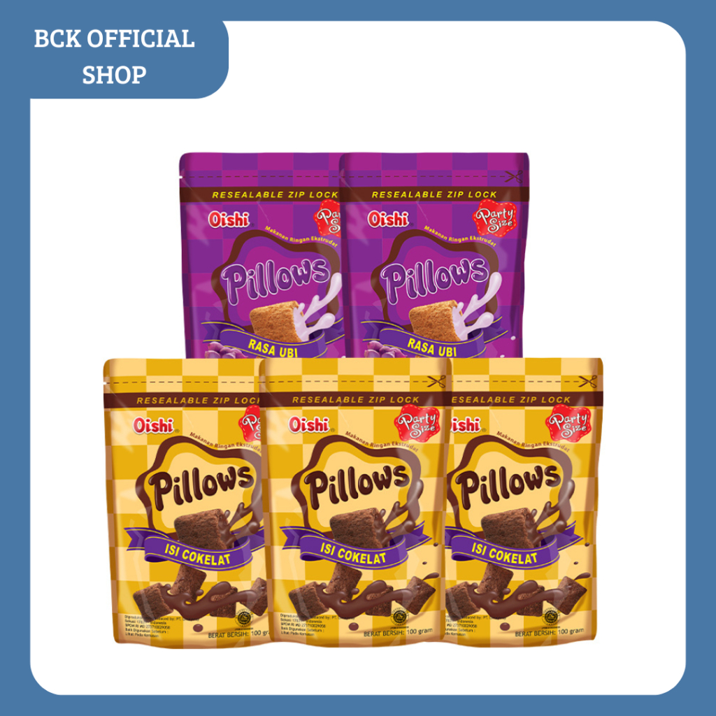 Jual OIshi Pillow Snack Aneka Rasa Coklat | Rasa Ubi Ungu 110gr (PCS ...