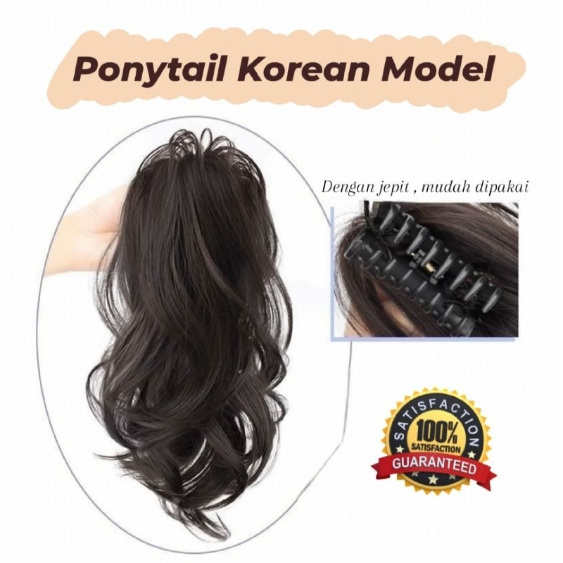 Jual RAMBUT PALSU WIG JUNTAI CURLY DENGAN JEPITAN KLIP PONYTAIL EKOR ...