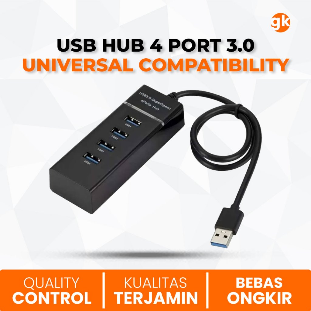 Jual USB HUB High Speed 3.0 Slot 4 Port 5Gbps Komputer Laptop PC 30cm ...