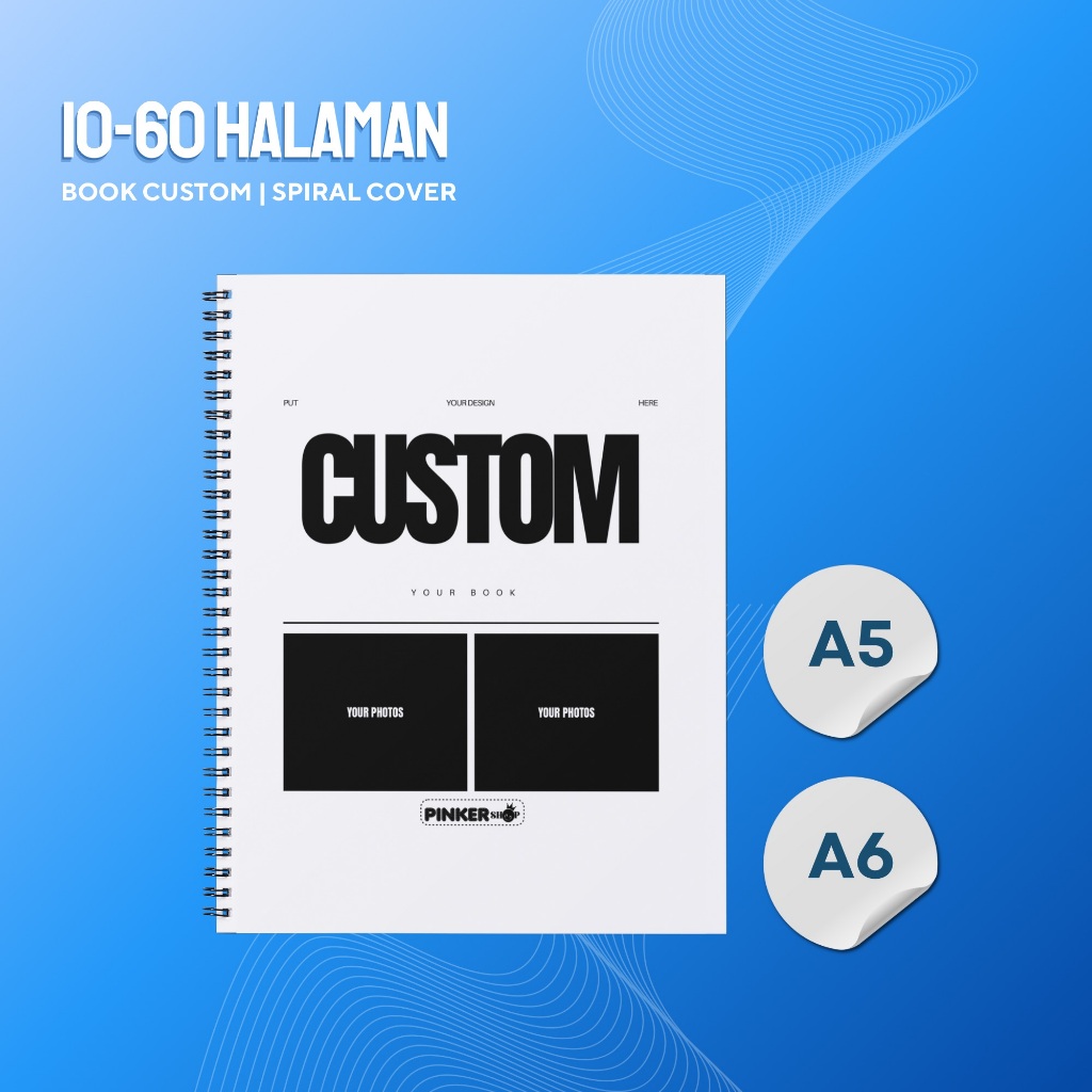 Jual Cetak Buku Ukuran A5 dan A6 | SPIRAL COVER Art Paper | 120 gsm ...