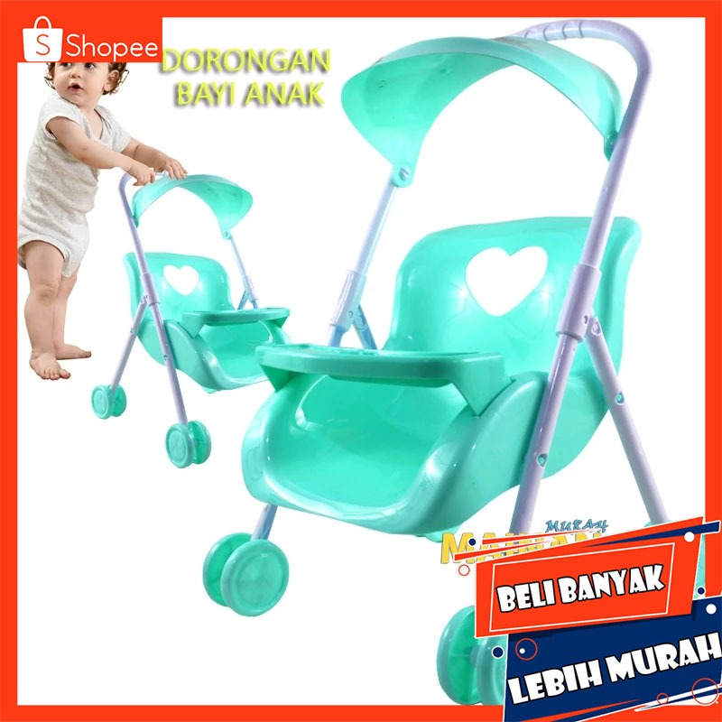 Jual MAINAN ANAK MURAH STROLLER BABY YU1 DORONGAN BONEKA TROLI MAINAN ...