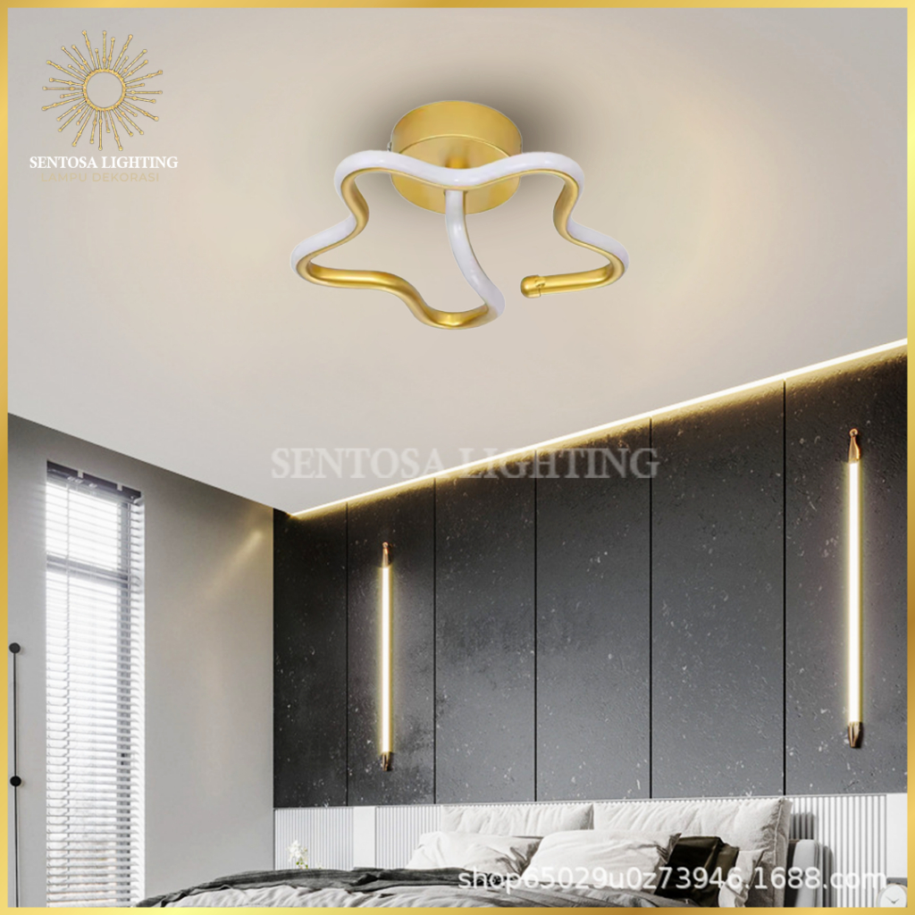 Jual Lampu plafon LED model baru minimalis ceiling light warna Gold ...
