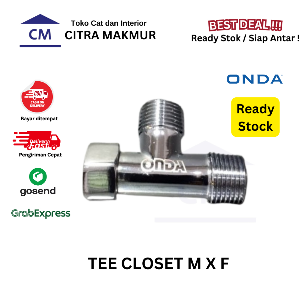 Jual Tee Closet Onda M X F / Tee Closet Drat luar dan dalam 1/2 Inch ...