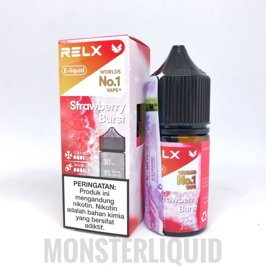 Jual SALT RELX STRAWBERRY BURST 30MG 30ML | Shopee Indonesia