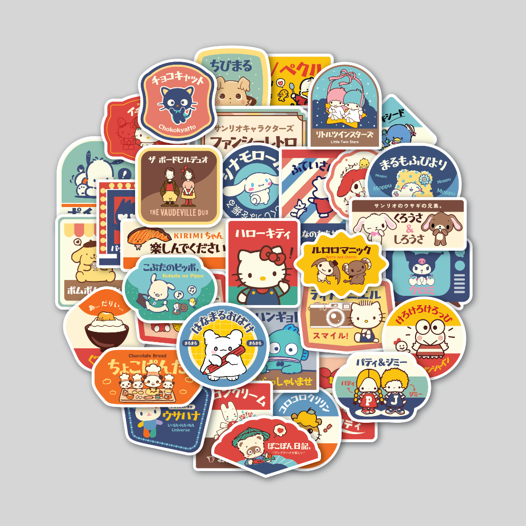 Jual STICKER PACK SANRIO JAPANESE RETRO | STICKER TUMBLER | STIKER ...