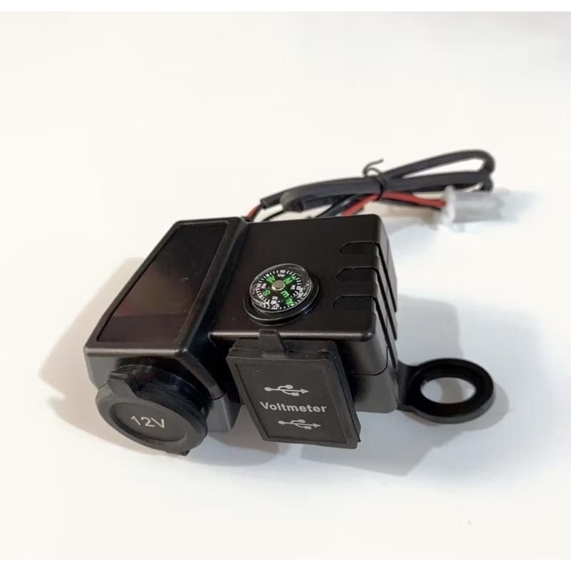 Jual voltmeter digital usb 4in1 charger hp motor+kompas casan hp motor ...