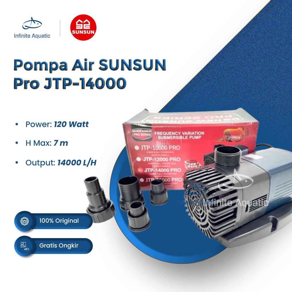 Jual Pompa Air SUNSUN PRO JTP-14000/JTP 14000 Pompa/Pumpa Celup Kolam ...