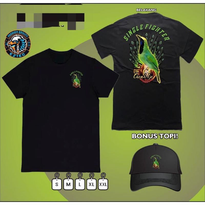 Jual KAOS CUCAK IJO SINGLE FIGHTER BONUS TOPI CORAK MERAK | Shopee ...
