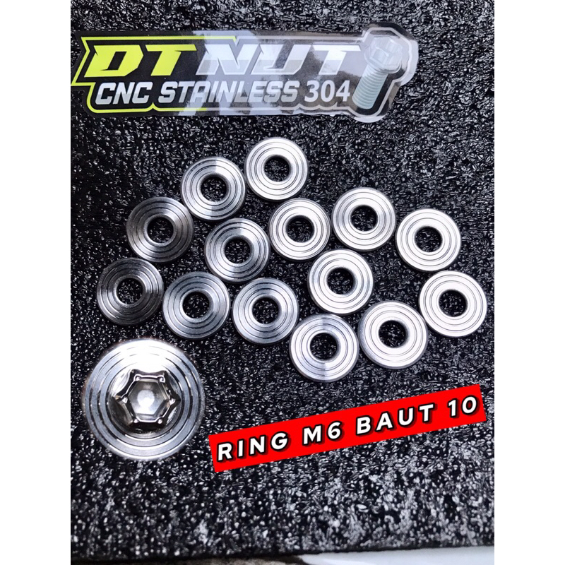 Jual Ring Spiral Lebar Stainless M6 ring baut 10 | Shopee Indonesia