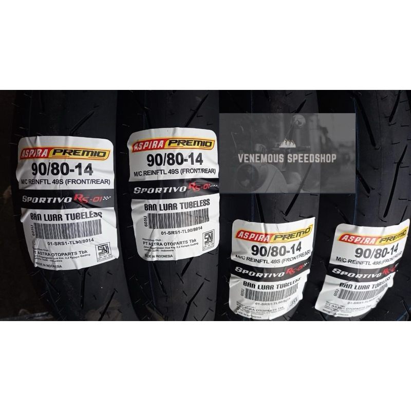 Jual Ban Softcompound Aspira Premio Sportivo RS-01 90/80-14 (1Ban) | Shopee Indonesia