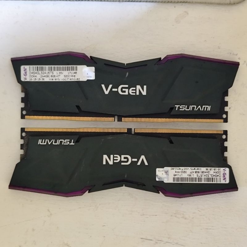 Jual Ram V-Gen Tsunami DDR4 8GB (2x4GB) 3200Mhz Dual Channel | Shopee ...