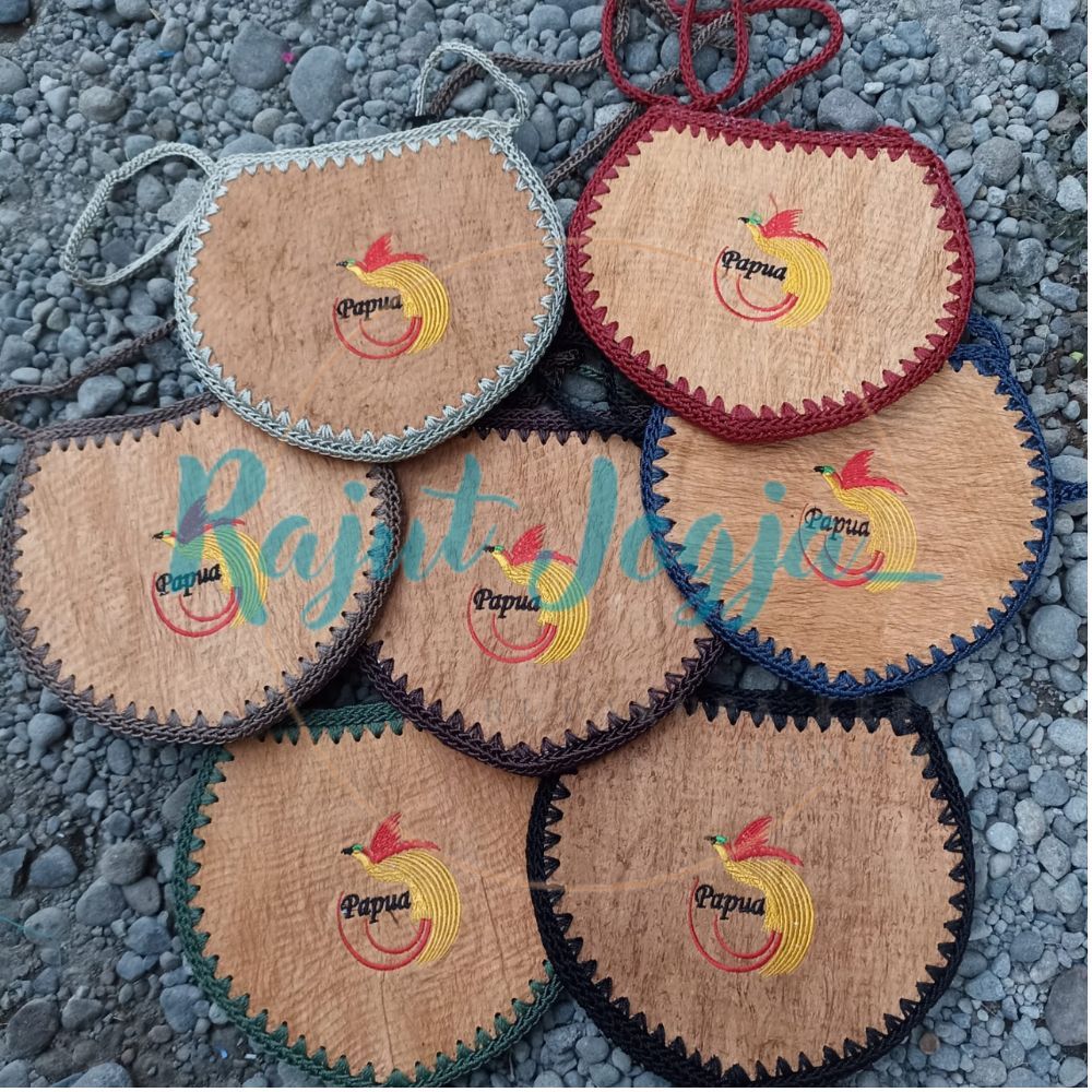 Jual Tas Kulit Kayu Papua, Tas Papua selempang Bordir, Tas Selempang ...