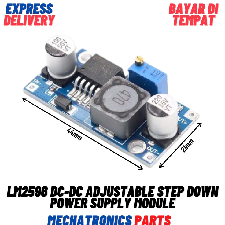 Jual LM2596 DCDC ADJUSTAE STEP DOWN POWER SUPPLY 4535V to 1253V MODULE | Shopee Indonesia