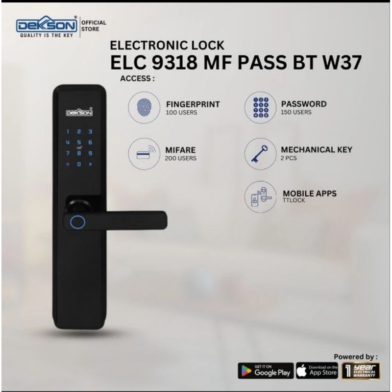 Jual Electronic Lock Smart Lock Digital Lock Kunci Elektronik Asli Merk ...