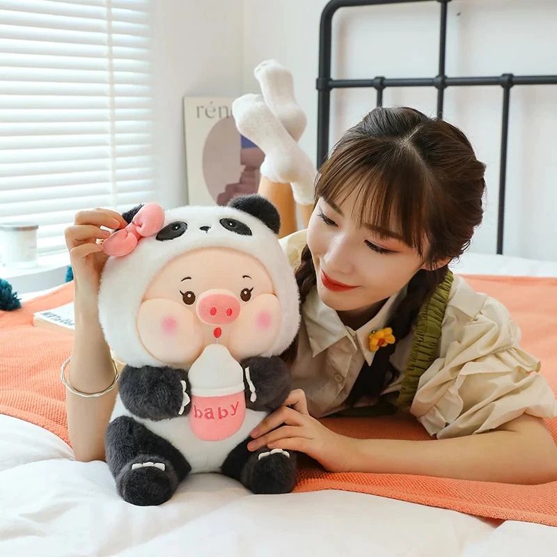 Jual Boneka Babi Custom Hoodie Panda Bear Lotso Pegang Dot Milk Botol ...