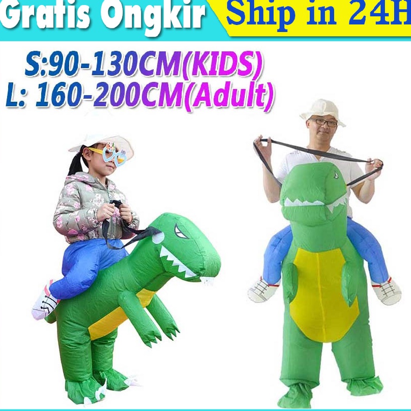 Jual KODE O6I Kostum Dinosaurus Anak Dewasa Kostum Dino Pesta Unik ...