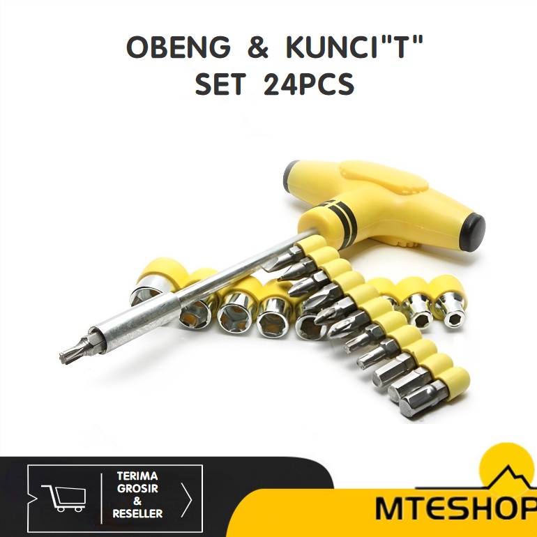 Jual Pesan sekarang MTE Obeng kunci T Set 24pcs Serbaguna Socket dan ...