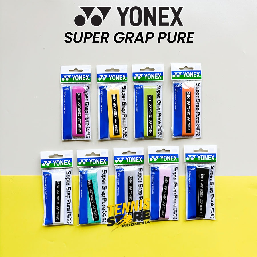 Jual Grip Tenis Yonex Super Grap Pure AC108EX Tennis / Badminton AC 108 EX | Shopee Indonesia