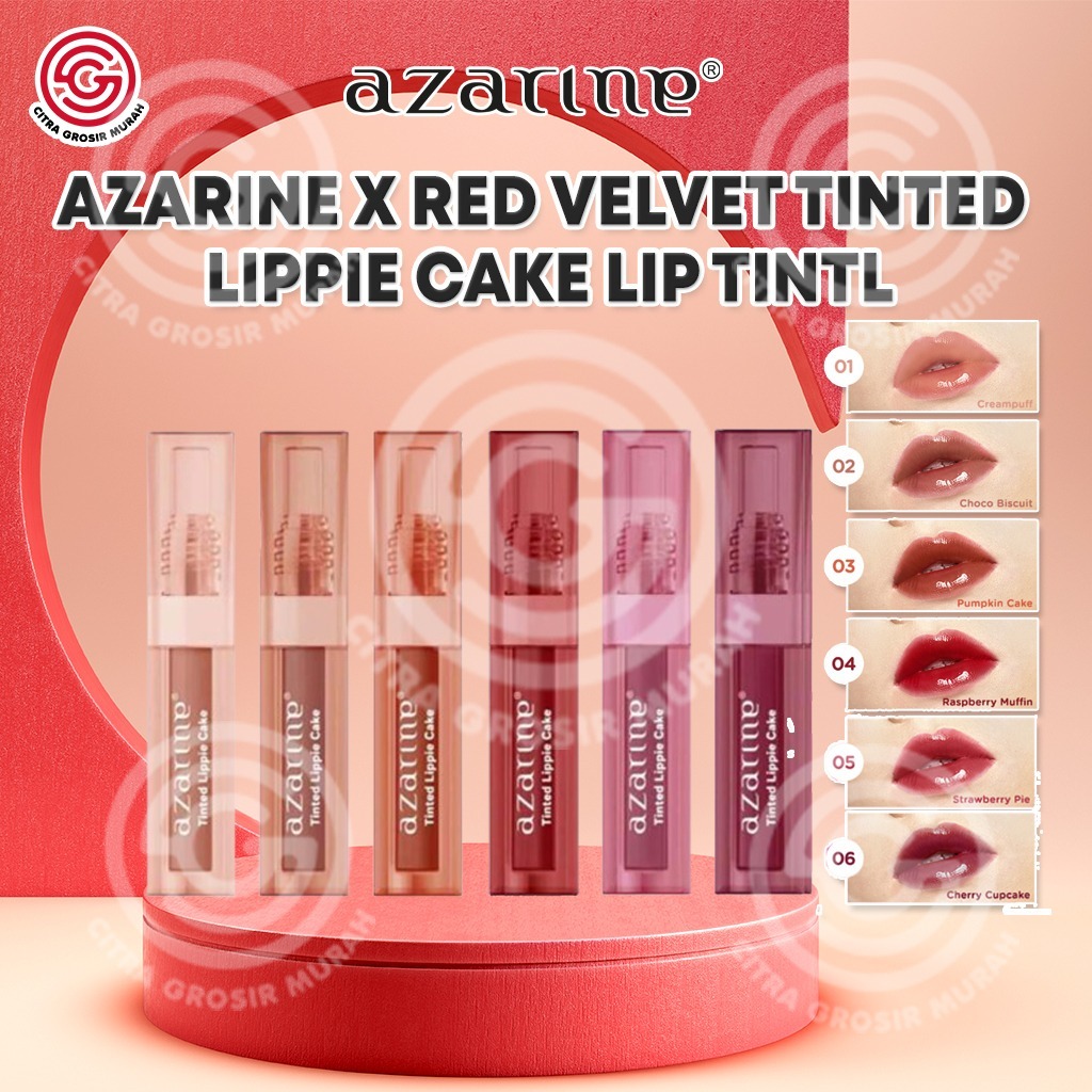 Jual Azarine Tinted Lippie Cake Lip Tint 2.9ml || Azarine x Red Velvet ...