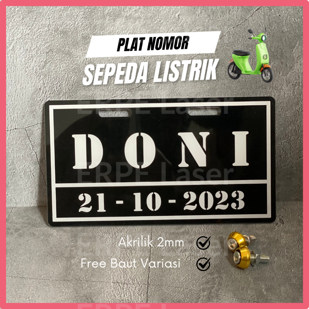 Jual PLAT SEPEDA LISTRIK CUSTOM NAMA | Plate Nomor Speda Uwinfly d60 ...