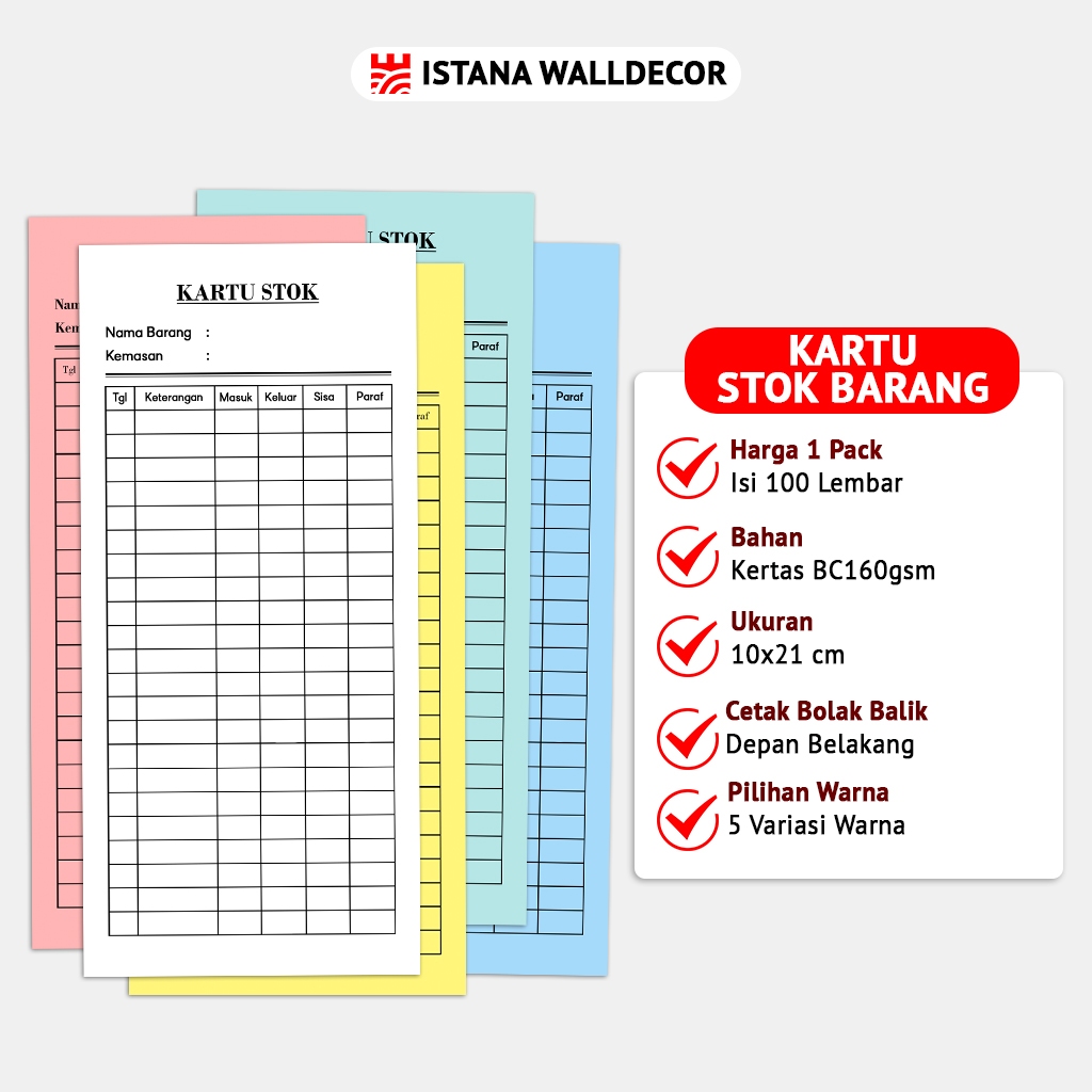 Jual Kartu Stok Barang / Kartu Stok Obat untuk Apotek Klinik & Toko ...