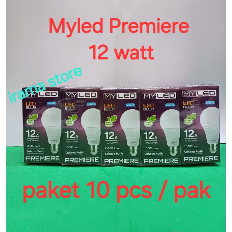 Jual LAMPU LED 12 WATT MY LED BULB PREMIER 12W / 12 watt Lampu myled premiere / Paket isi 10 pcs ...