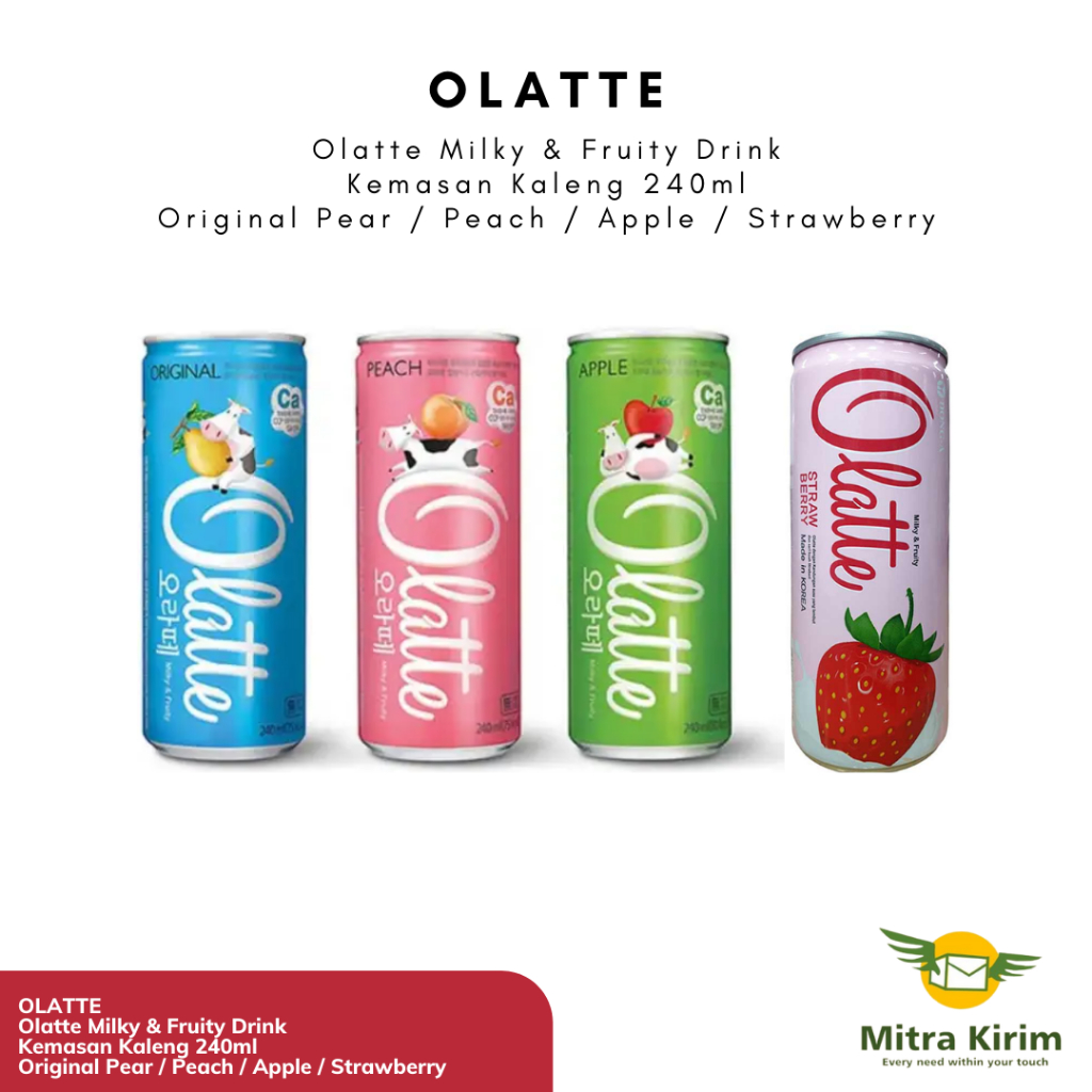Jual Olatte Milky & Fruity Drink Rasa Original Pear / Peach / Apple ...