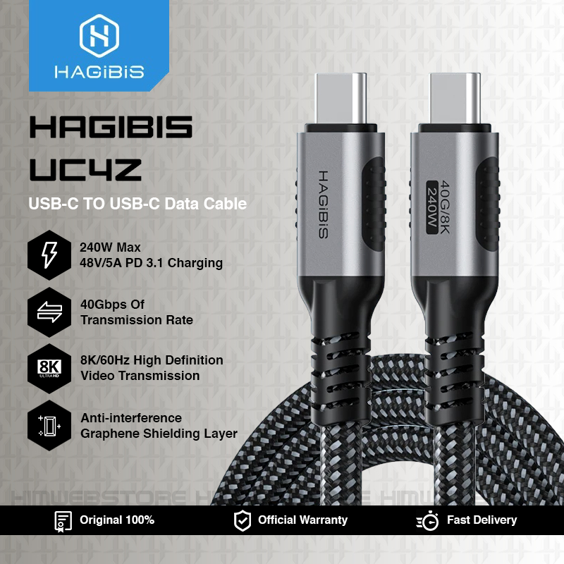 Jual HIMTECH - Kabel Data Charger PD Power Delivery HAGIBIS USB4 USB ...