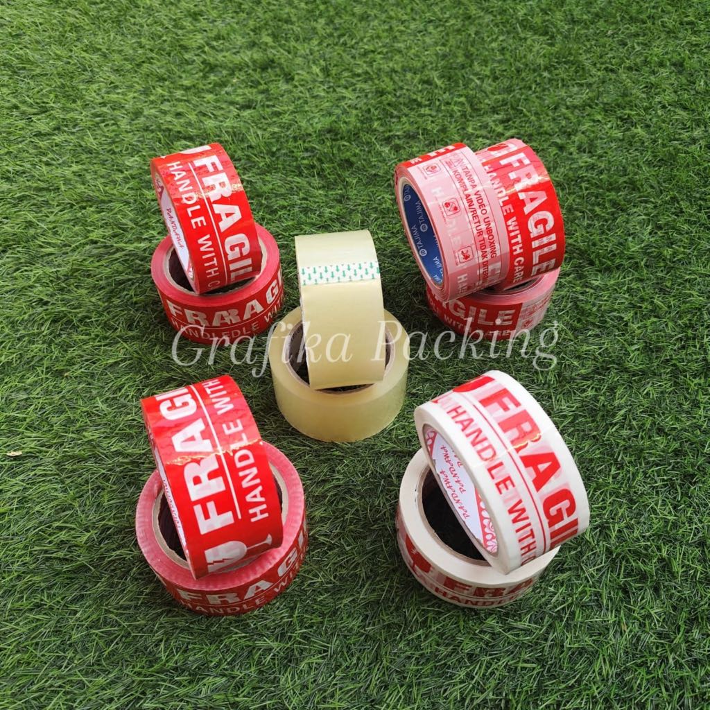 Jual Lakban bening / Fragile / Fragile unboxing / Lakban Coklat ...