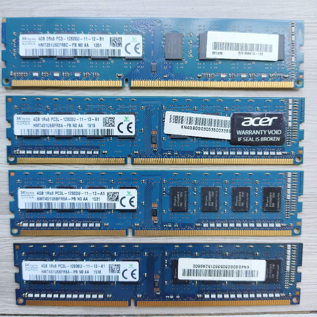 Jual RAM KOMPUTER SKhynix 4GB PC3L-12800U/1600MHZ DDR3L 1.35V | Shopee ...