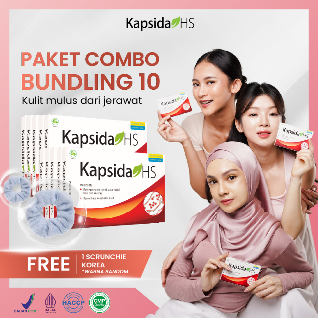 Jual PROMO BUNDLING 10 KAPSIDA HS FREE 2 SCRUNCHIE KOREA – Obat Jerawat ...