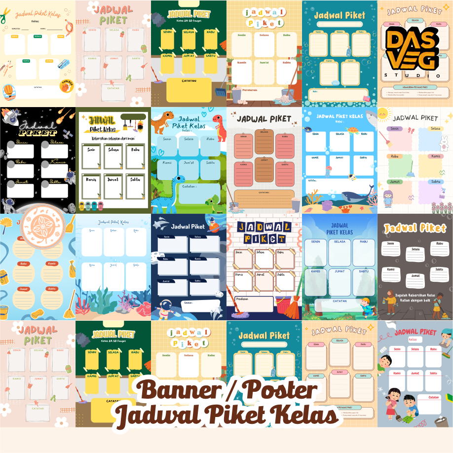 Jual Banner / Poster Jadwal Piket Kelas | Shopee Indonesia
