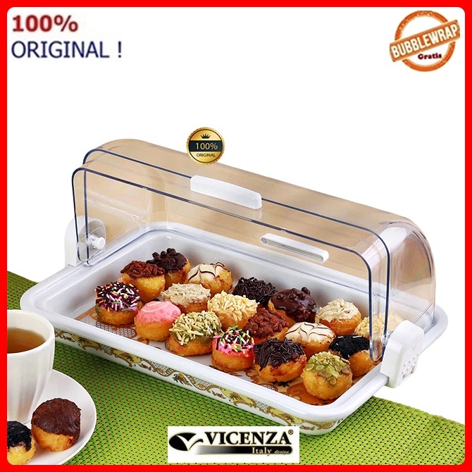 Jual Tempat Kue Wadah Kue Bolu Roti Alas Keramik Plus Tutup Geser Poly ...