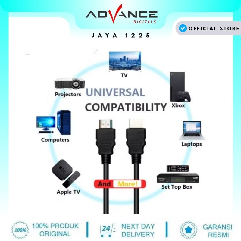 Jual Advance Kabel HDMI To HDMI Support Set Top Box / Play Station / Laptop / Monitor | Shopee ...