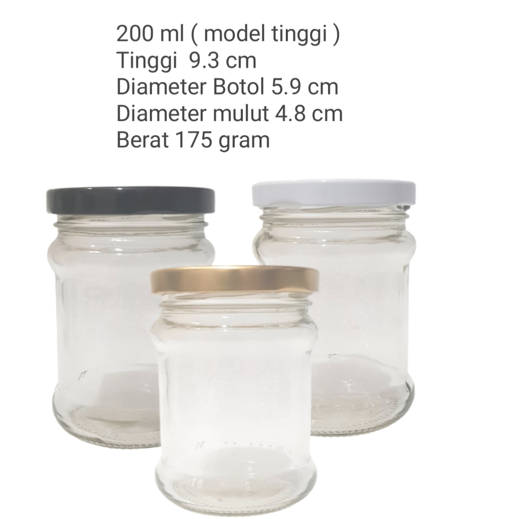 Jual / 96 PCS 200ML BOTOL KACA 200 ML BARU + TUTUP SENG gold baru ...