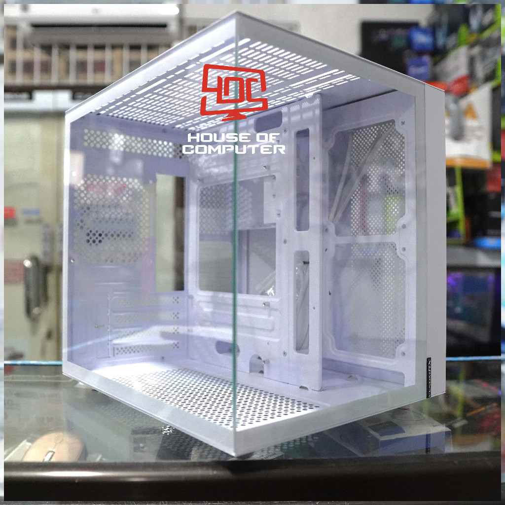 Jual CASE PC VENOM RX DAEMON S6 TEMPERED GLASS M-ATX - PUTIH CASING PC ...